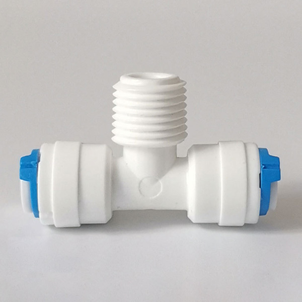 RO Water Filter Connection Fittings Male Thread Pipe Tee Fitting 1/4 ...